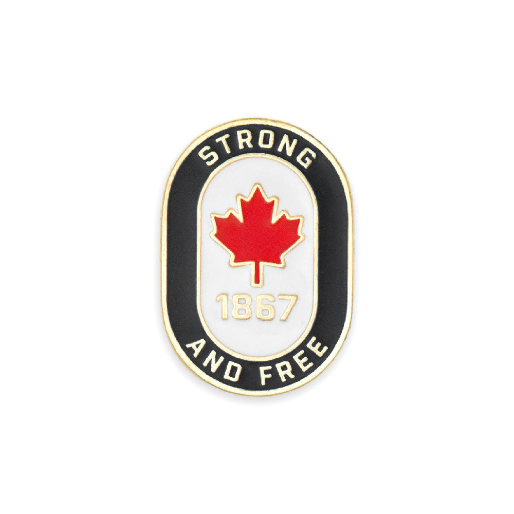 Strong and Free Pin with Magnetic Backing - Black – Red Maple Love